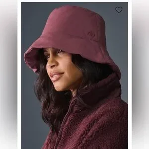 ALO Yoga | Accessories | Alo Yoga Red Bucket Hat With Wide Brim | Poshmark